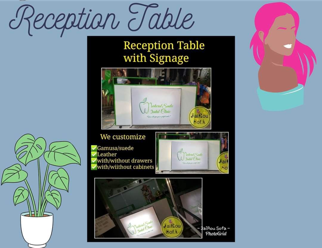 Reception Table Front Desk Table, Furniture & Home Living, Furniture ...