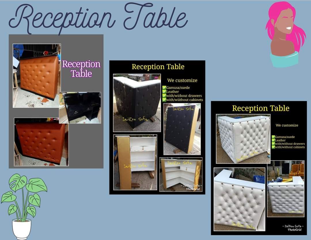 Reception Table Front Desk Table, Furniture & Home Living, Furniture ...