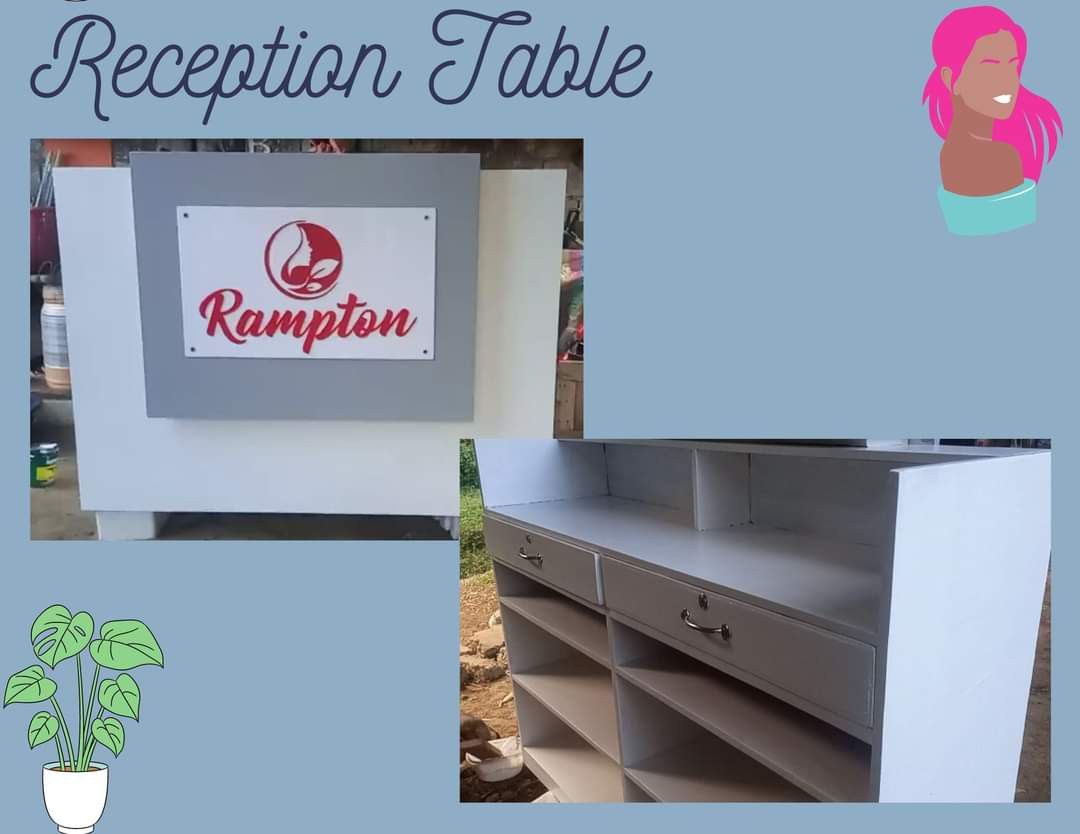 Reception Table Front Desk Table, Furniture & Home Living, Furniture ...