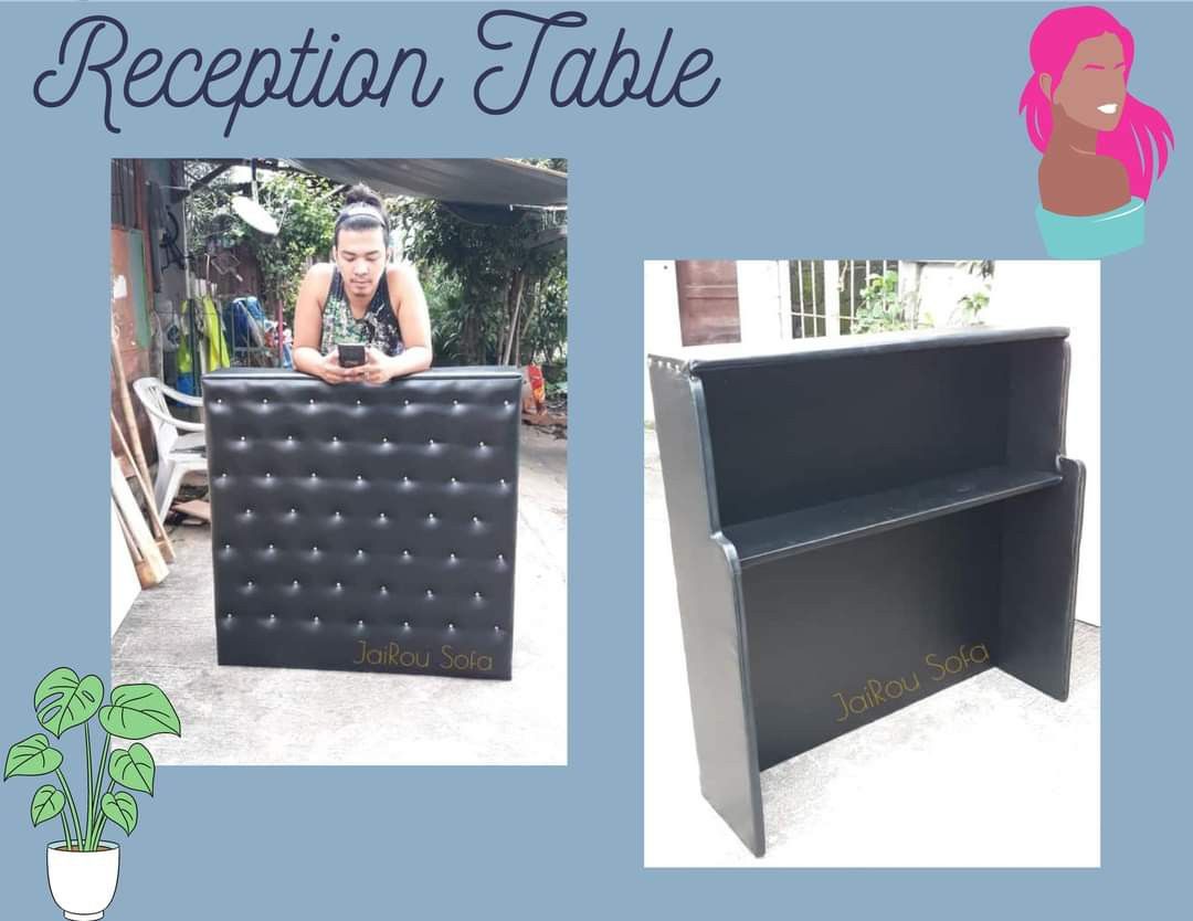 Reception Table Front Desk Table, Furniture & Home Living, Furniture ...