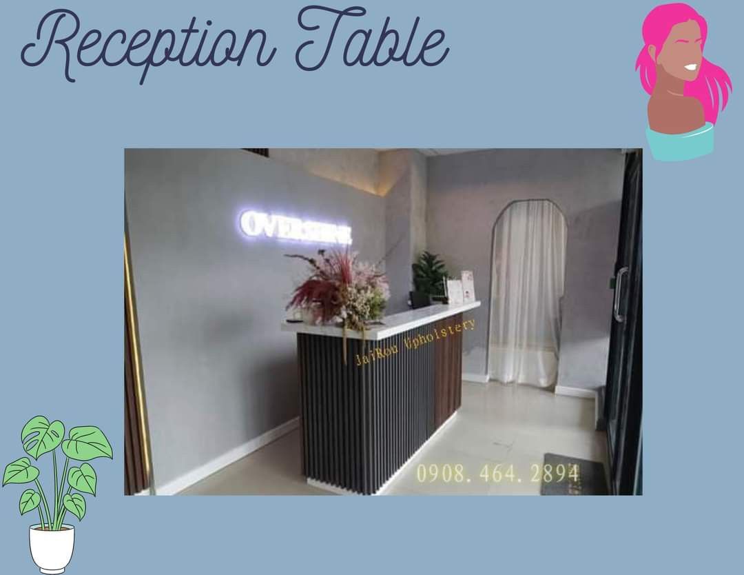 Reception Table Front Desk Table, Furniture & Home Living, Furniture ...