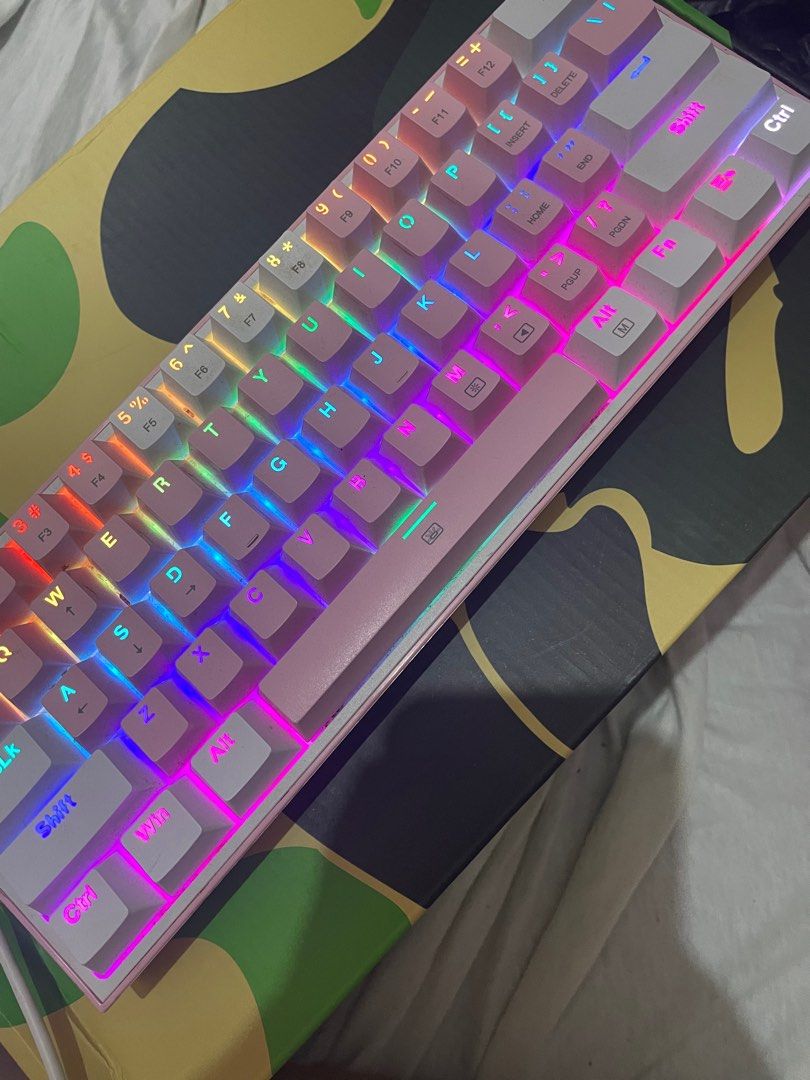 REDRAGON FIZZ K167 in PINK WHITE, Computers & Tech, Parts & Accessories, Computer Keyboard on ...