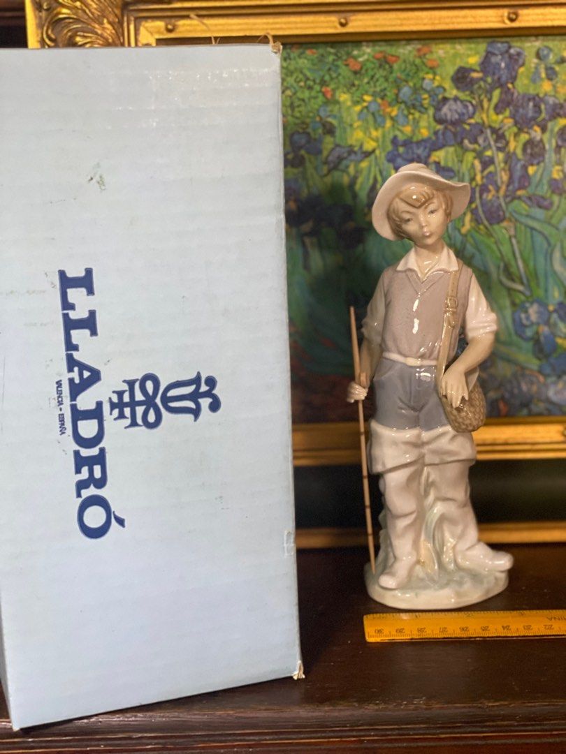 Retired Lladro Fisher Boy with Stick from Spain, Hobbies & Toys, Memorabilia & Collectibles ...