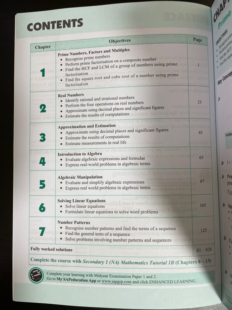 S1 NA Mathematics Tutorial 1A, Hobbies & Toys, Books & Magazines ...