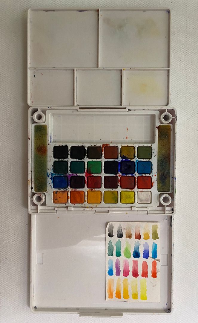 Sakura Koi Watercolor Pocket Field Sketch Box, 24 Color Travel Kit ...