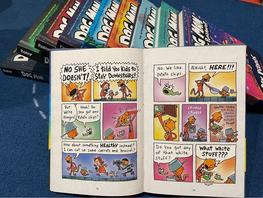 Series of 10 hardcover Dog Man comics, Hobbies & Toys, Books ...