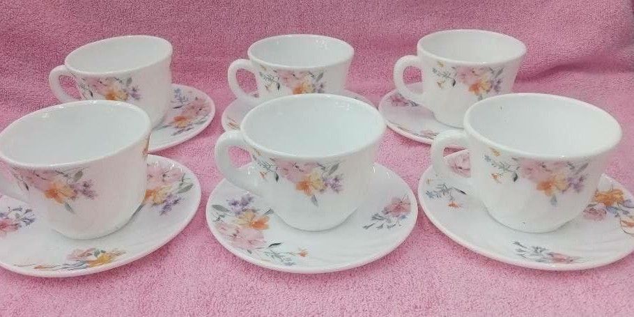 Set cawan kaca Arcopal, Furniture & Home Living, Kitchenware ...