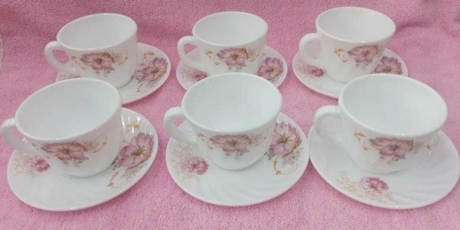 Set cawan kaca Arcopal, Furniture & Home Living, Kitchenware ...