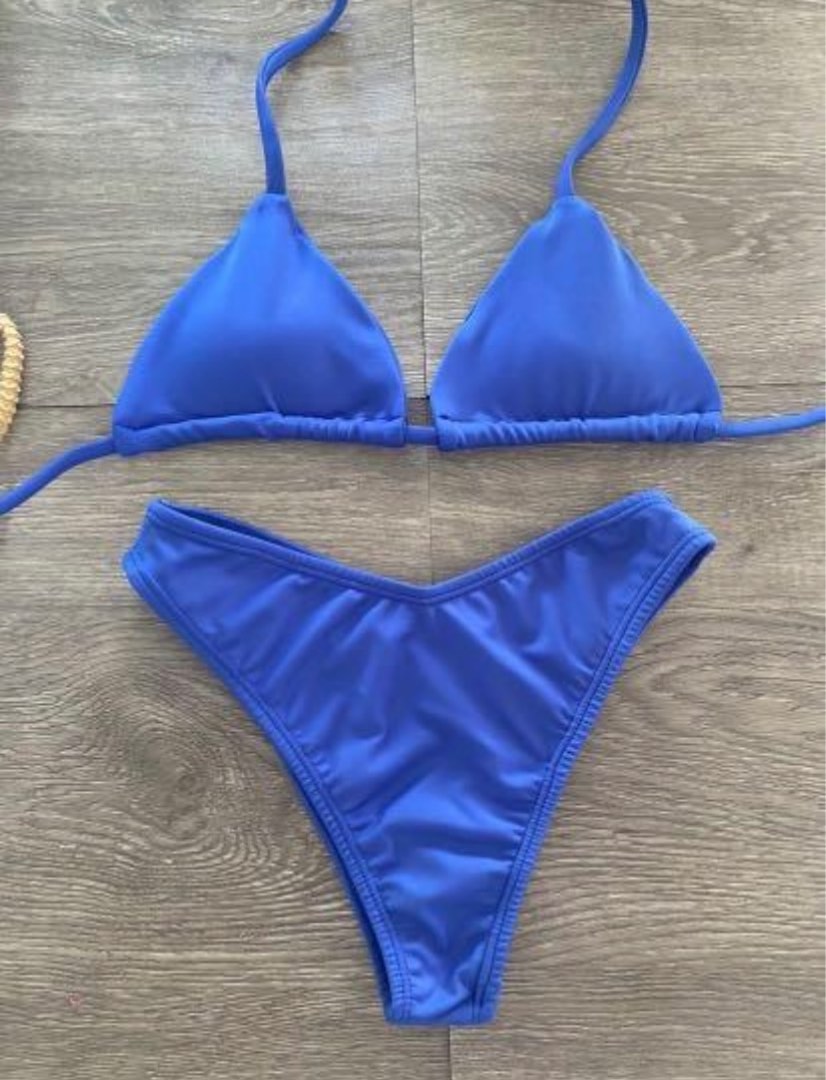 Blue or Asul Sew Local Classic Triangle Top with Darcy Bottoms, Women's ...