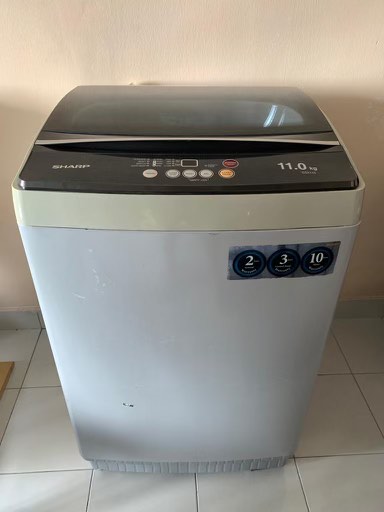sharp washing machine 11kg esx115, TV & Home Appliances, Washing ...