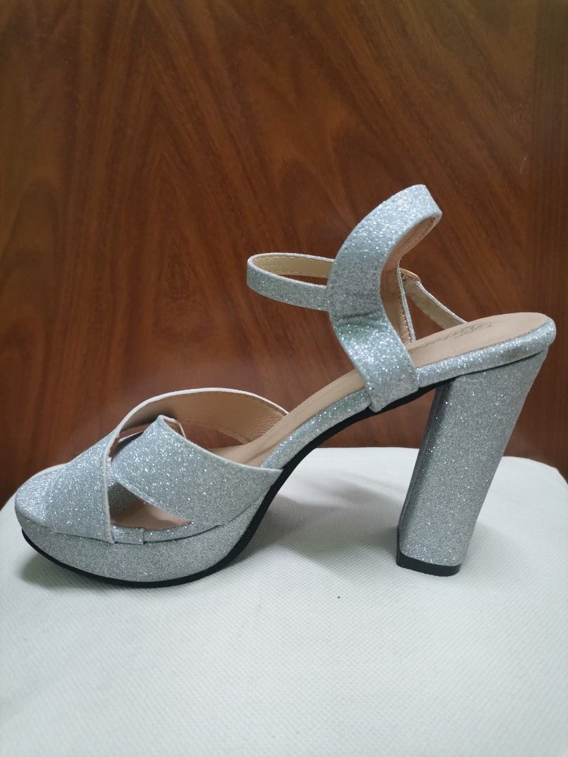Silver 4"/ 4-inch Platform Pageant Heels (Katerina Fashion), Women's ...