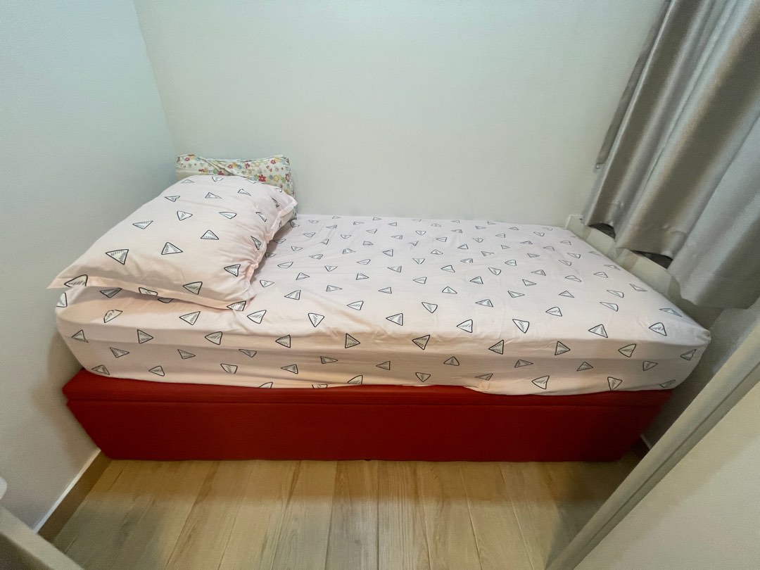 single storage bed frame, Furniture & Home Living, Furniture, Bed ...
