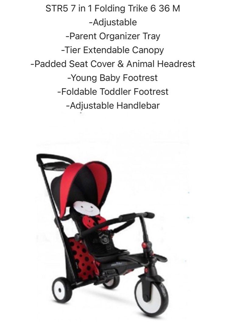 SmarTrike Ladybug Tricycle, Babies & Kids, Going Out, Strollers on ...