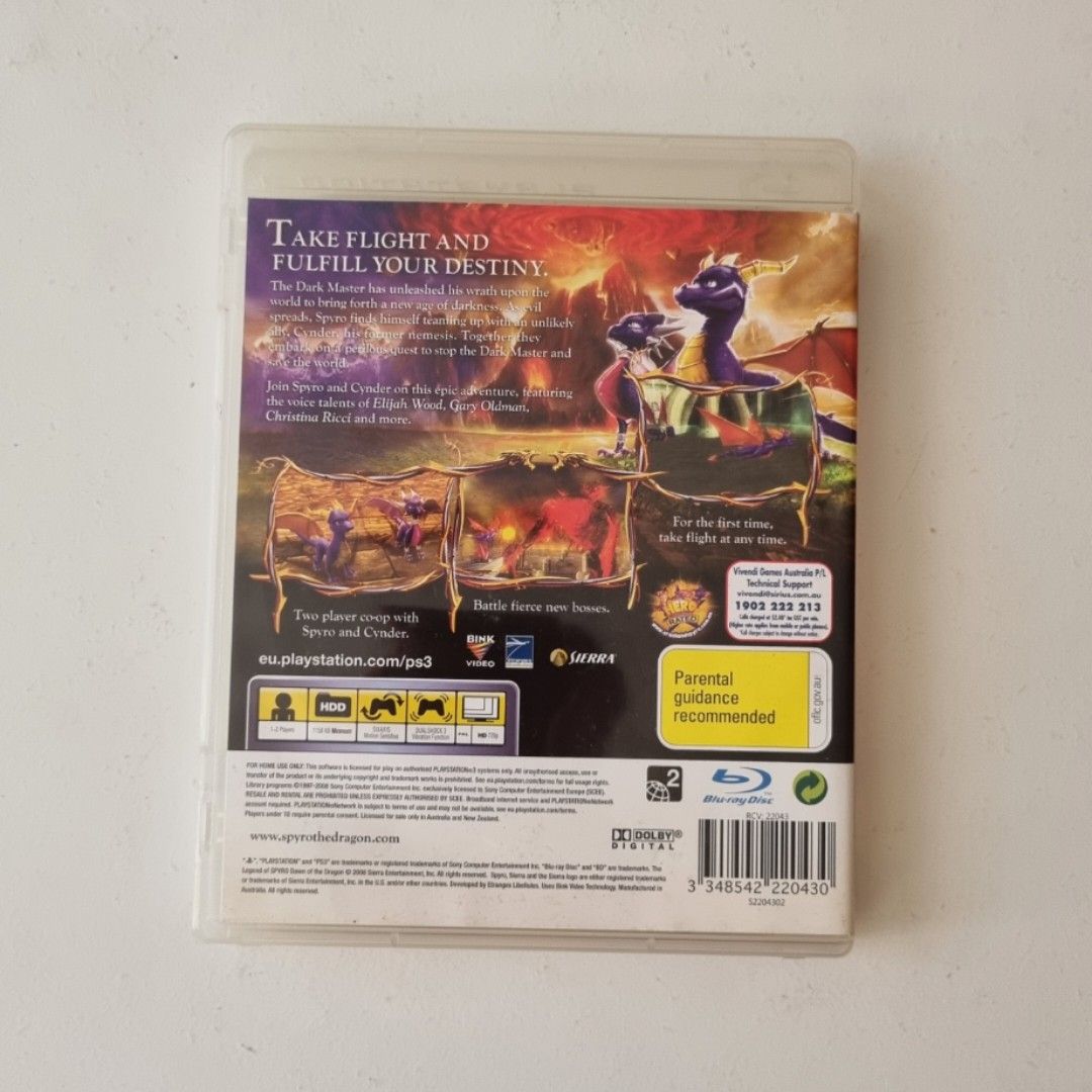 Sony PlayStation 3 The Legend of Spyro Dawn of the Dragon PS3 With ...