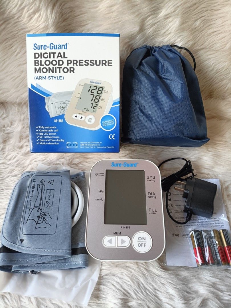 Sureguard Digital Blood Pressure Monitor, Health & Nutrition, Health ...