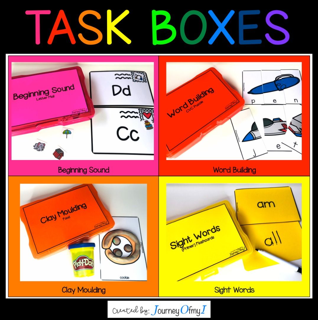 Task Boxes - Kindergarten, Hobbies & Toys, Toys & Games on Carousell
