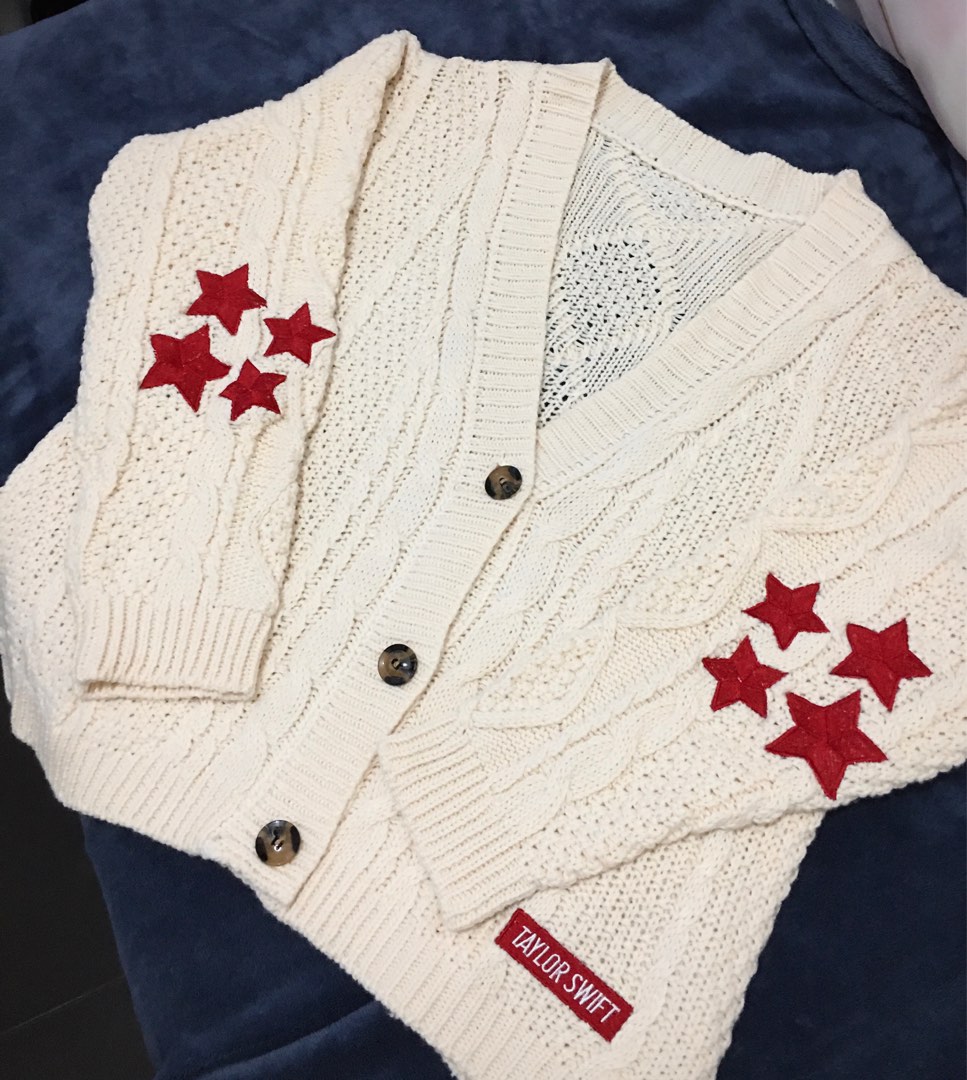 Taylor Swift Red TV Cardigan Inspired (Preorder), Women's Fashion ...