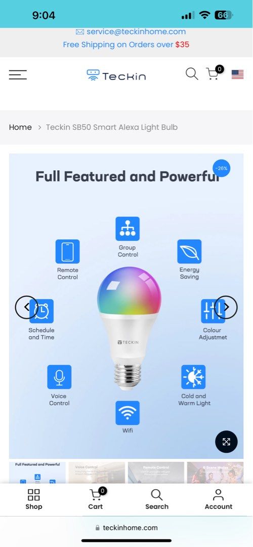 TECKIN LED SMART BULB (PACK OF 4), Furniture & Home Living, Lighting ...