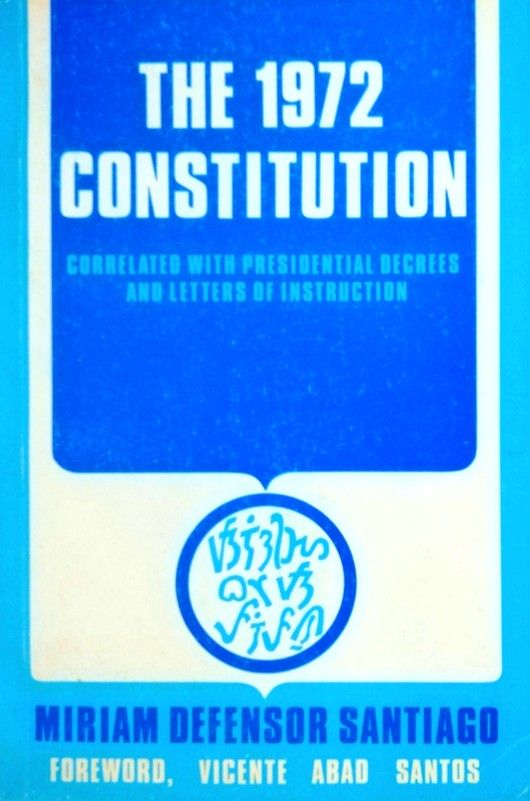 The 1972 Constitution by Miriam Defensor Santiago, Hobbies & Toys ...