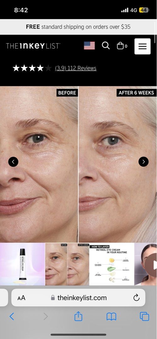 The INKEY List Retinol Eye Cream 15ml, Beauty & Personal Care, Face ...