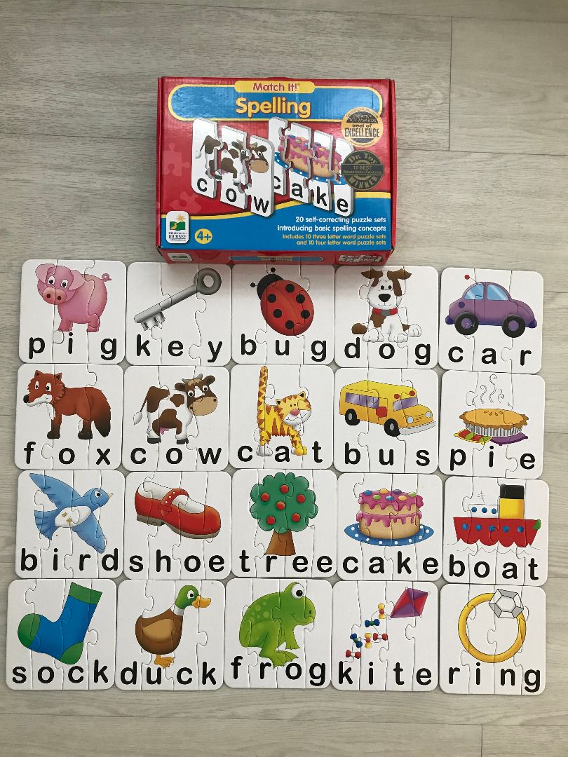 The Learning Journey Match It Puzzles - Numbers & Spelling, Hobbies ...