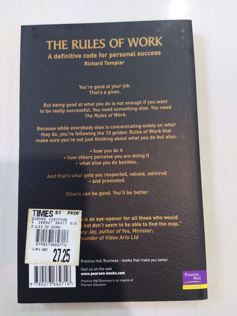 The Rules of Work, Hobbies & Toys, Books & Magazines, Textbooks on ...