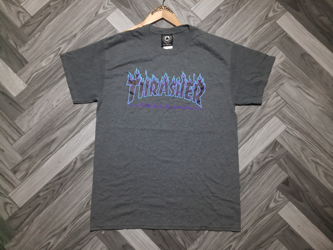 Thrasher Blue Flame For Men, Men's Fashion, Tops & Sets, Tshirts & Polo ...