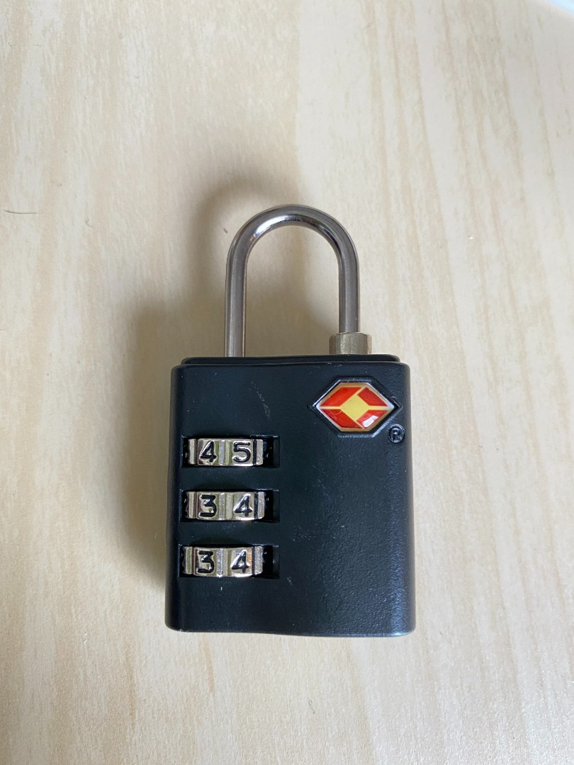 TSA Resettable 3 Digit Combination Lock, Furniture & Home Living ...