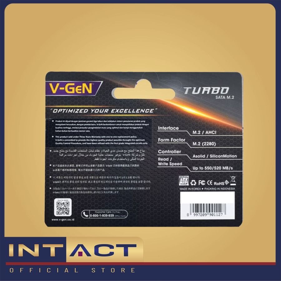 V-Gen SSD Turbo Sata M2 256GB Cepat Baru, Elektronik, Bagian Komputer ...