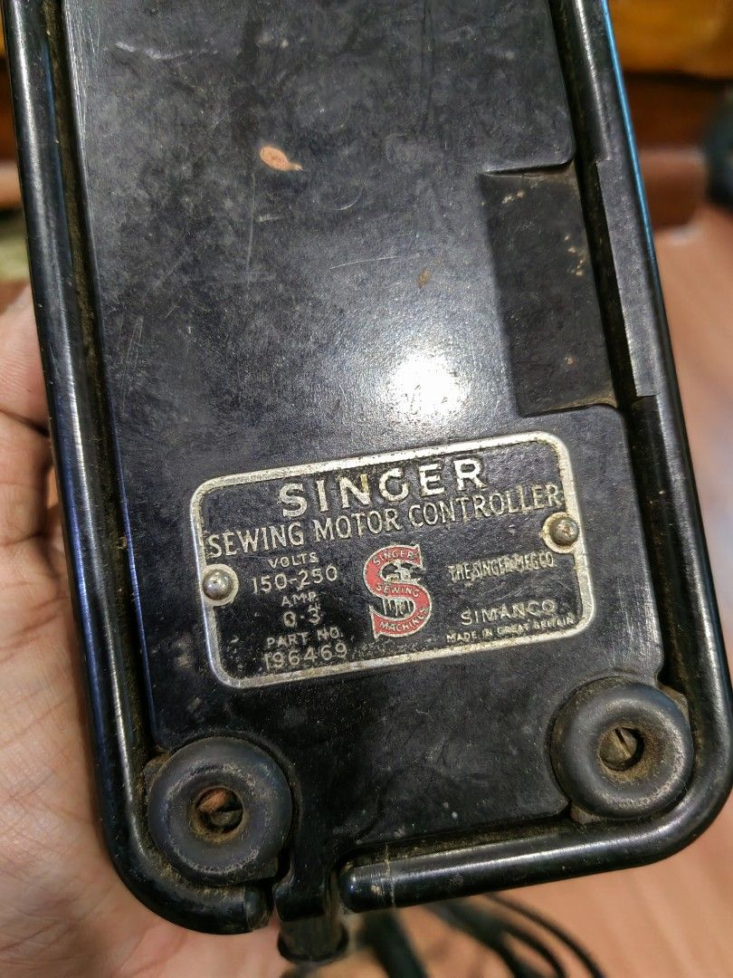 Vintage 1950s Singer Sewing Motor with Foot Controller, Hobbies & Toys ...