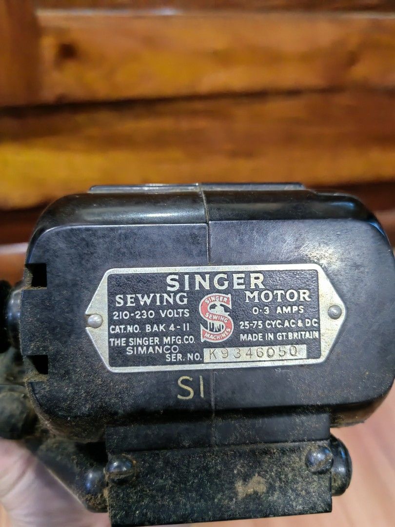 Vintage 1950s Singer Sewing Motor with Foot Controller, Hobbies & Toys ...
