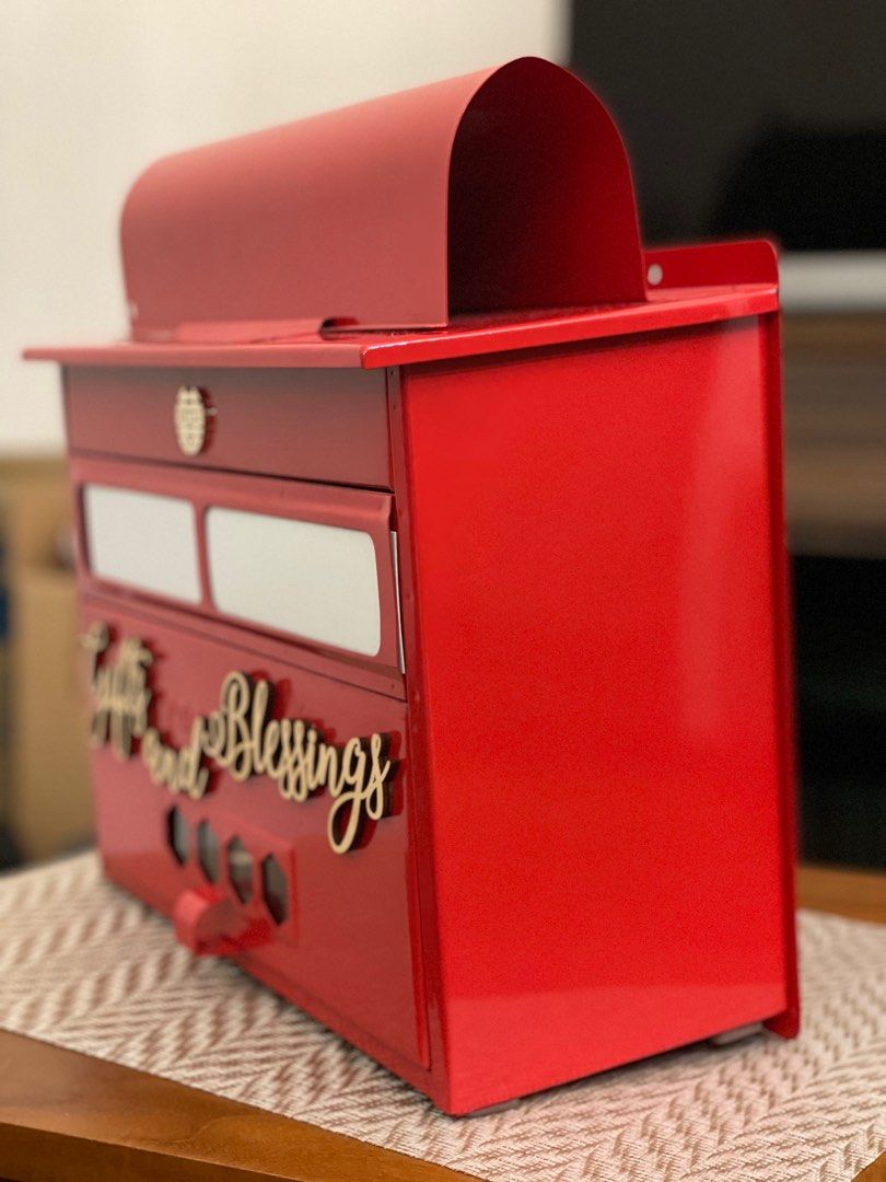 Vintage Letter Box/ Wedding Ang Pao box, Furniture & Home Living, Home ...
