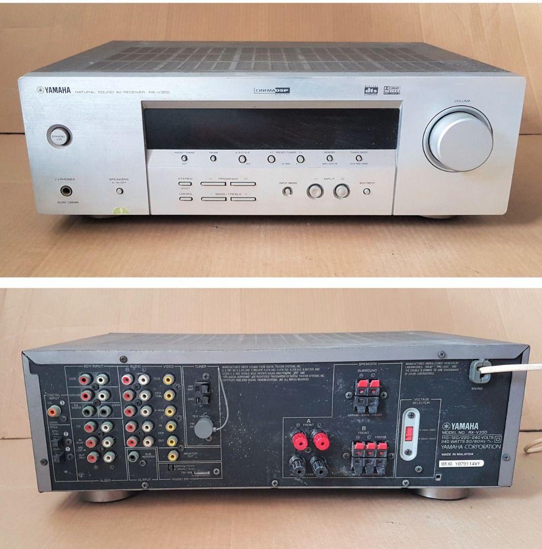 Yamaha Natural Sound AV Receiver, JAPAN, Model RX-V350, 5 Channels 550 ...