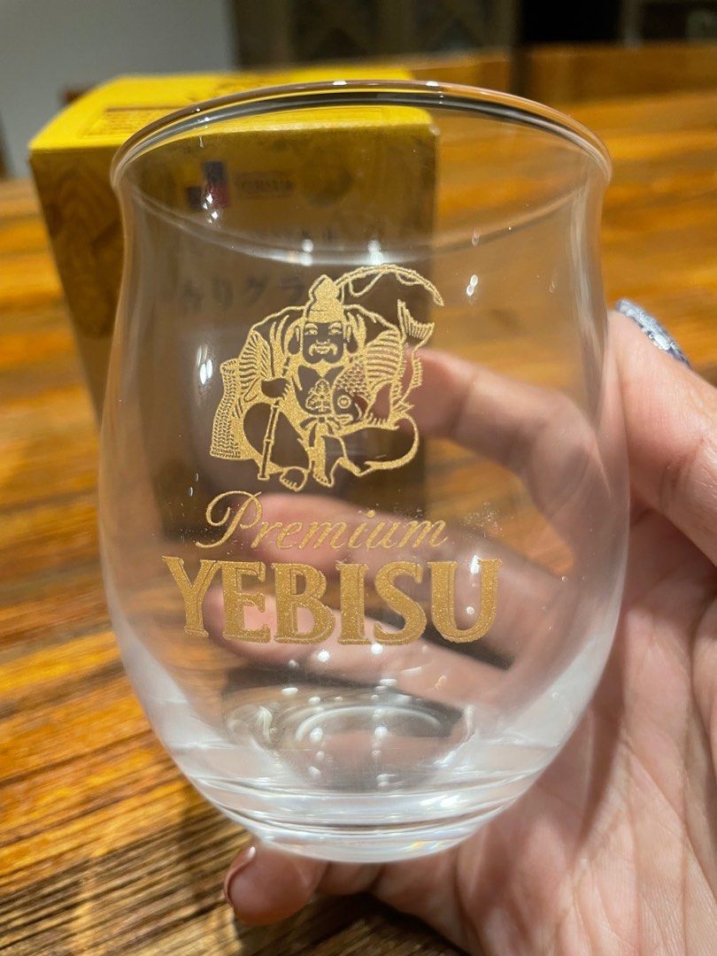 Yebisu Beer Glass, Furniture & Home Living, Kitchenware & Tableware ...