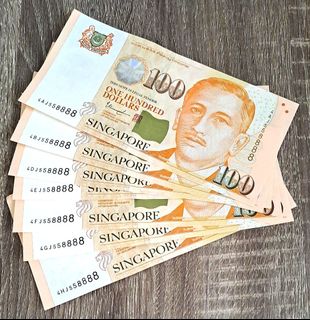 100 sgd note NEW NOTES-(serial no.558788), Hobbies & Toys, Memorabilia ...