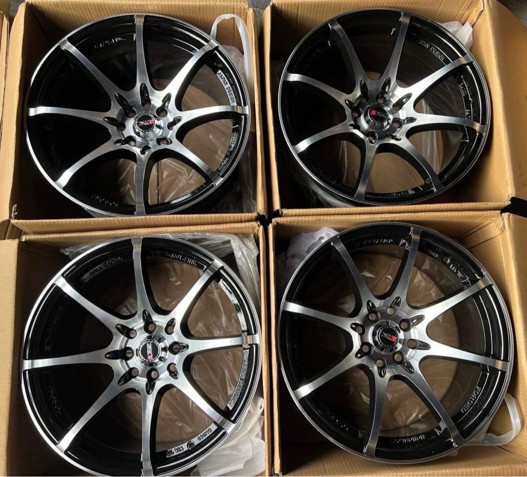 17” XXR design code 802 Polish Black Mags 4Holes pcd 100-114 Bnew, Car ...