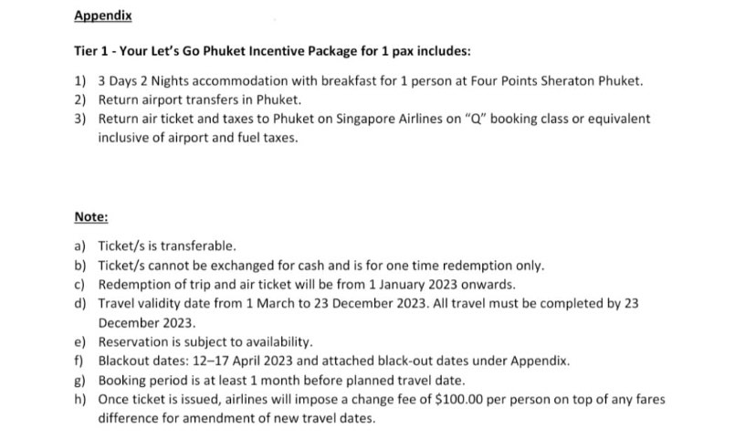 3D2N at Four Points Sheraton including SQ return transfer for 1 pax, Tickets & Vouchers, Flights ...