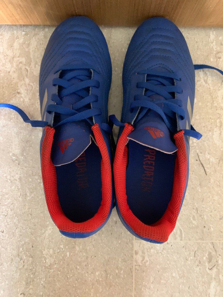 Adidas blue and red predator shoes EU size 36, Sports Equipment, Sports ...