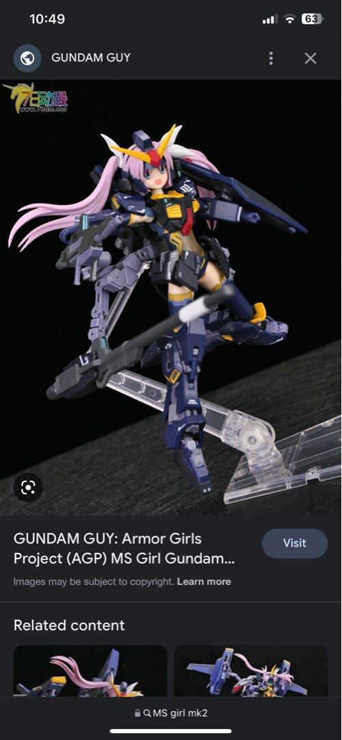 AGP MS Girl Gundam MK2 ( Titans Colour), Hobbies & Toys, Toys & Games on Carousell