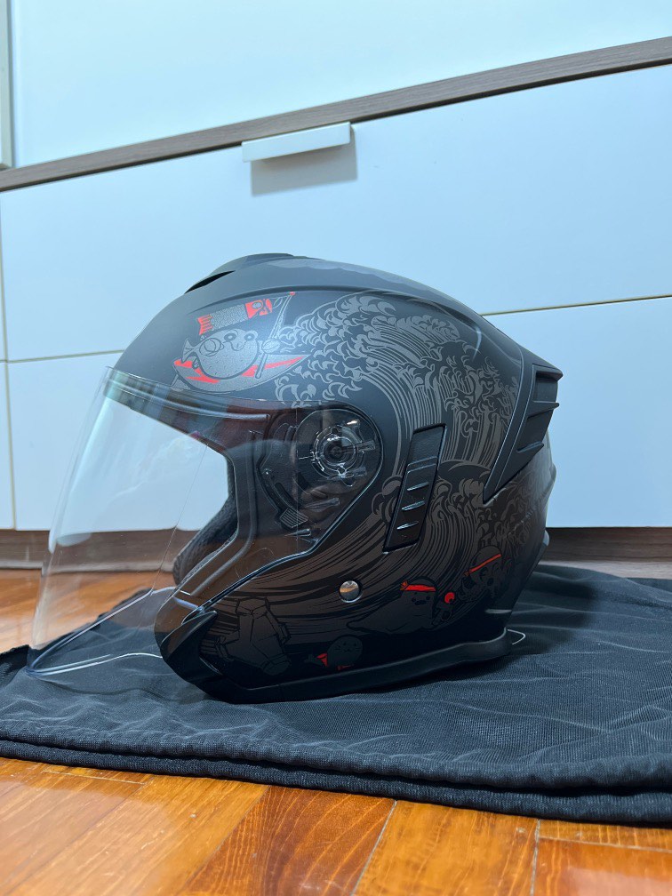 Aki AK7 ocean Helmet, Motorcycles, Motorcycle Apparel on Carousell