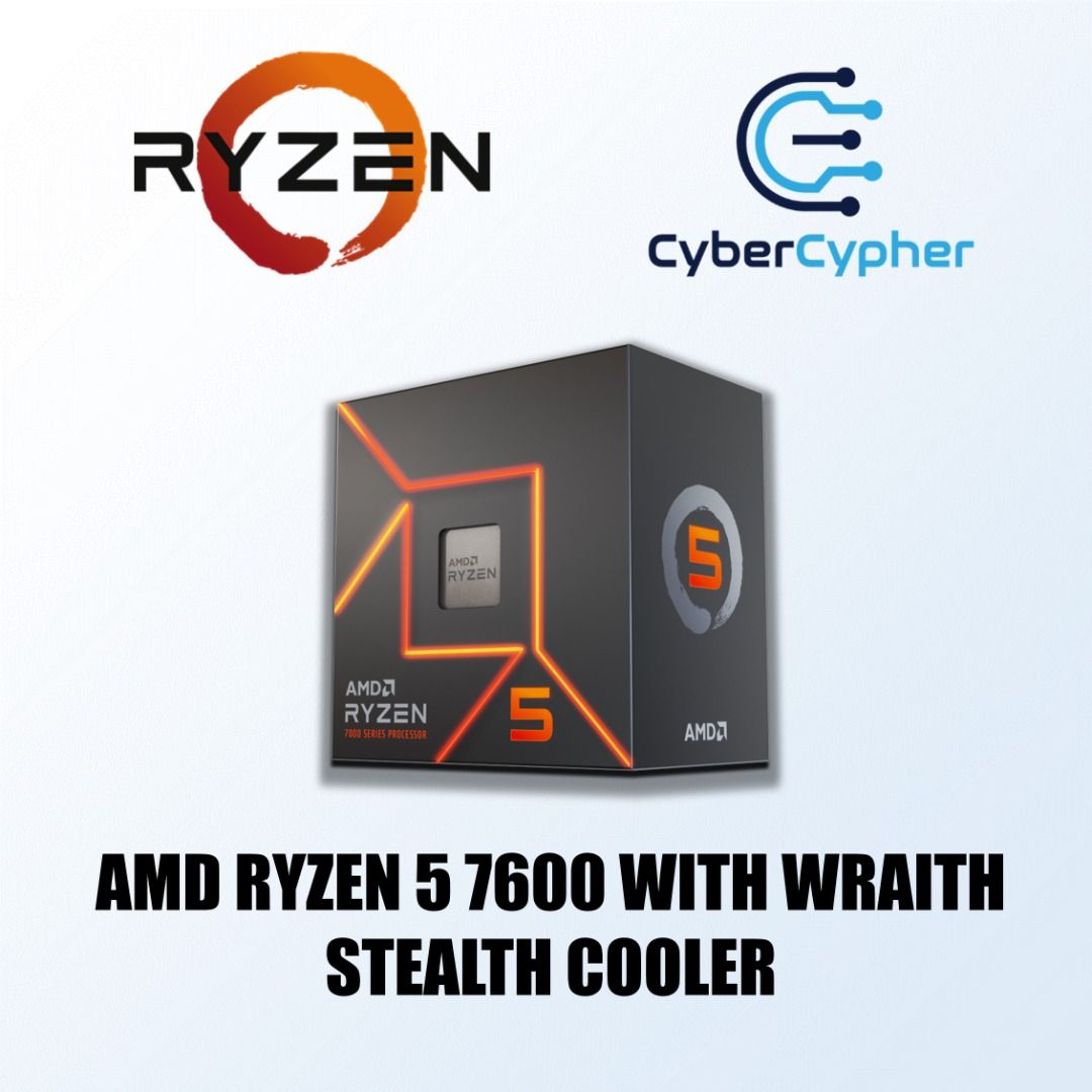 AMD Ryzen 5 7600 With Wraith Stealth Cooler AM5 CPU, Computers & Tech ...