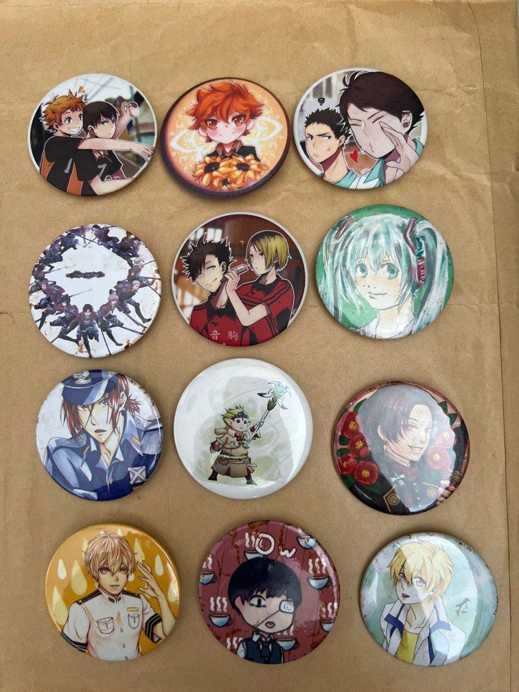 Anime badges, Hobbies & Toys, Memorabilia & Collectibles, Fan ...