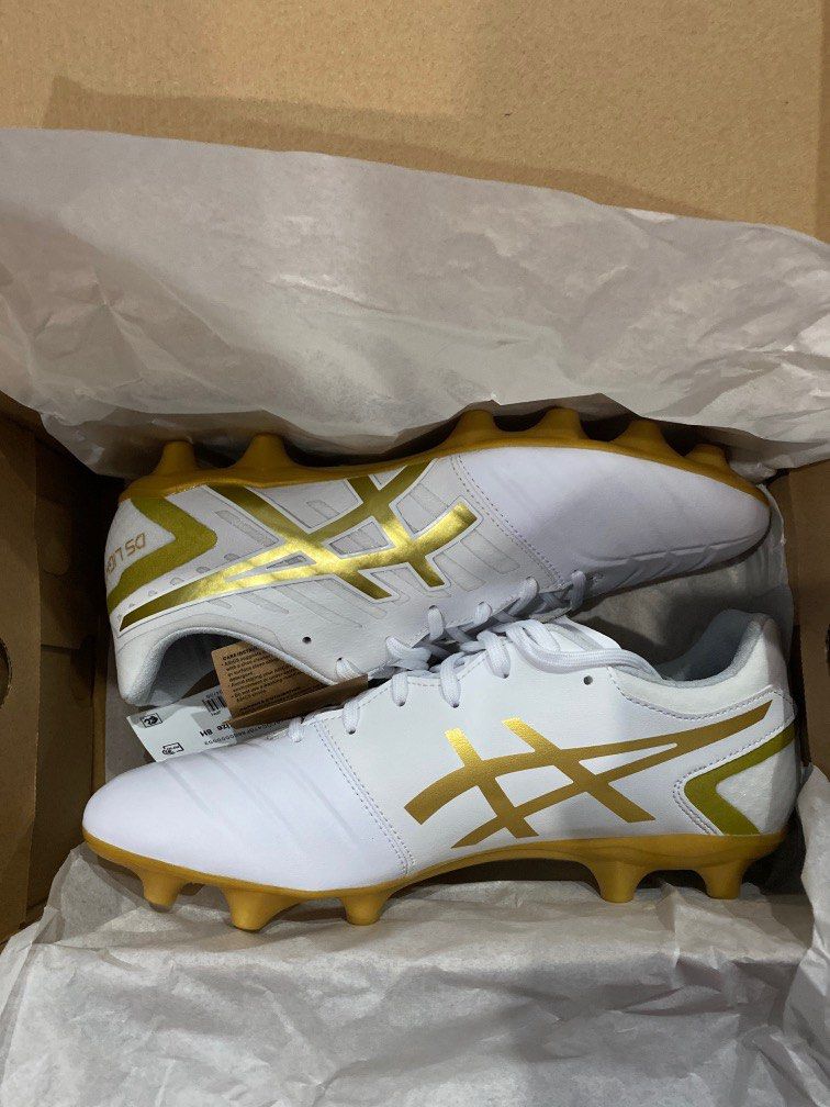 ASICS DS LIGHT CLUB+ Cleats (WHITE/RICH GOLD), Sports Equipment, Other ...