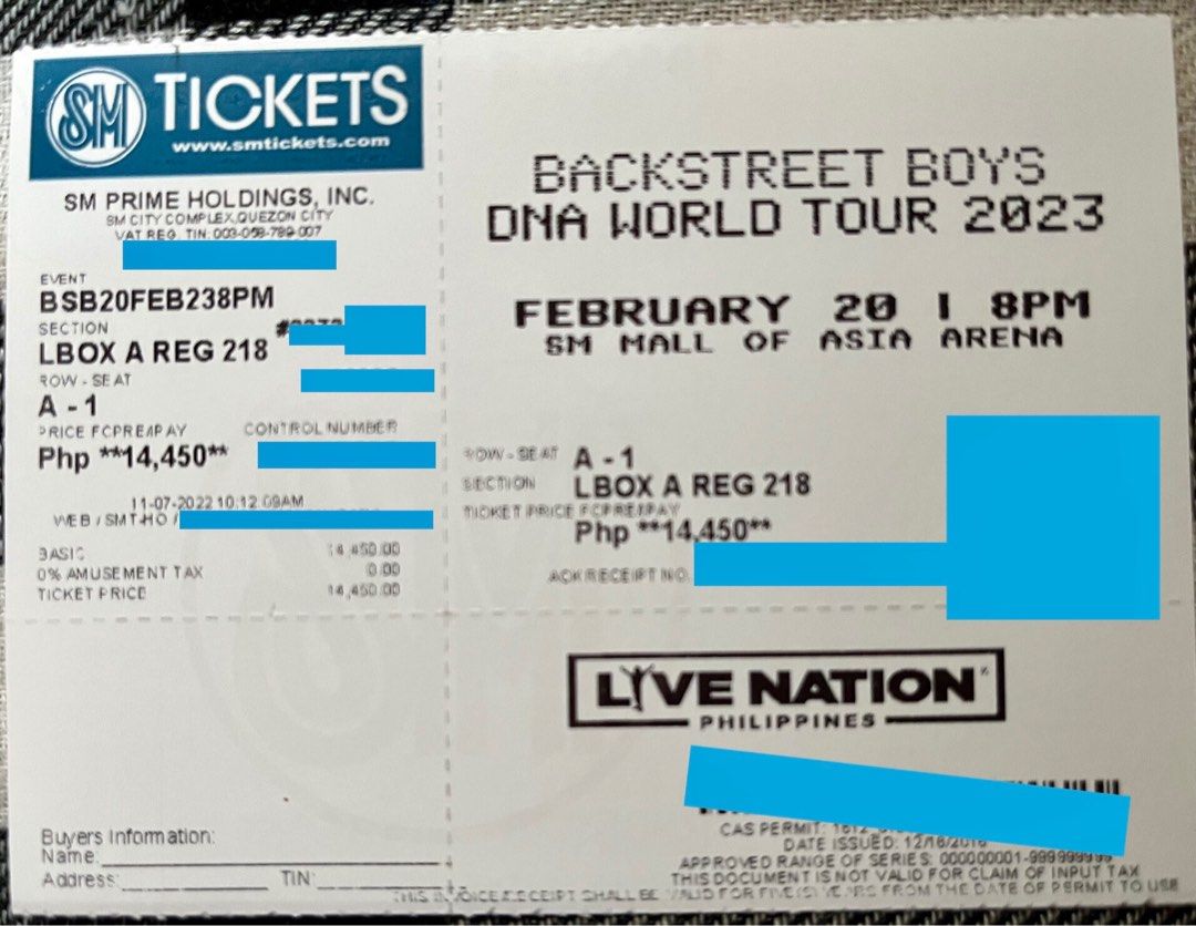 Backstreet Boys DNA Manila 2023, Tickets & Vouchers, Event Tickets on Carousell