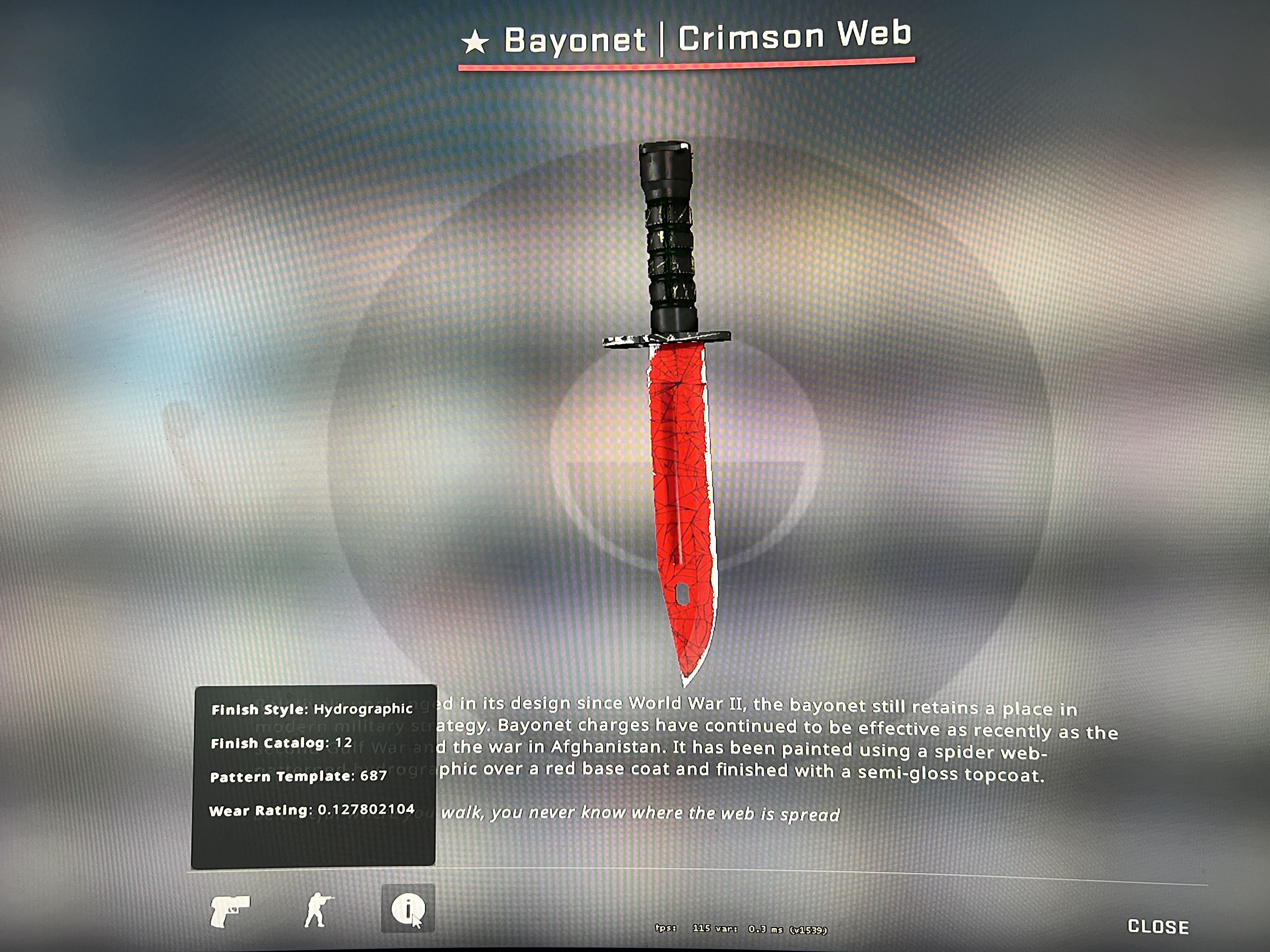 Bayonet Crimson Web MW CSGO Knife, Video Gaming, Gaming Accessories, In ...