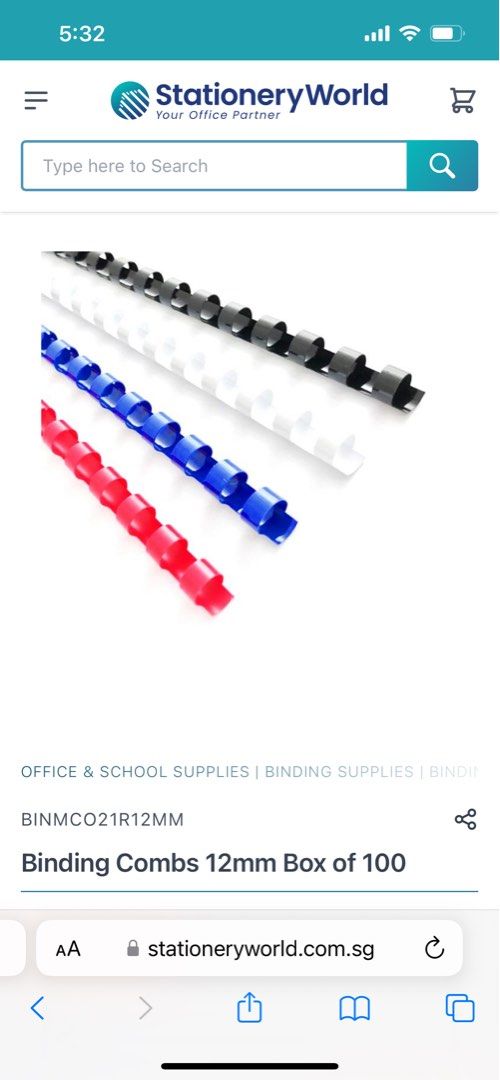 Bindermax binding combs, Hobbies & Toys, Stationery & Craft, Stationery ...