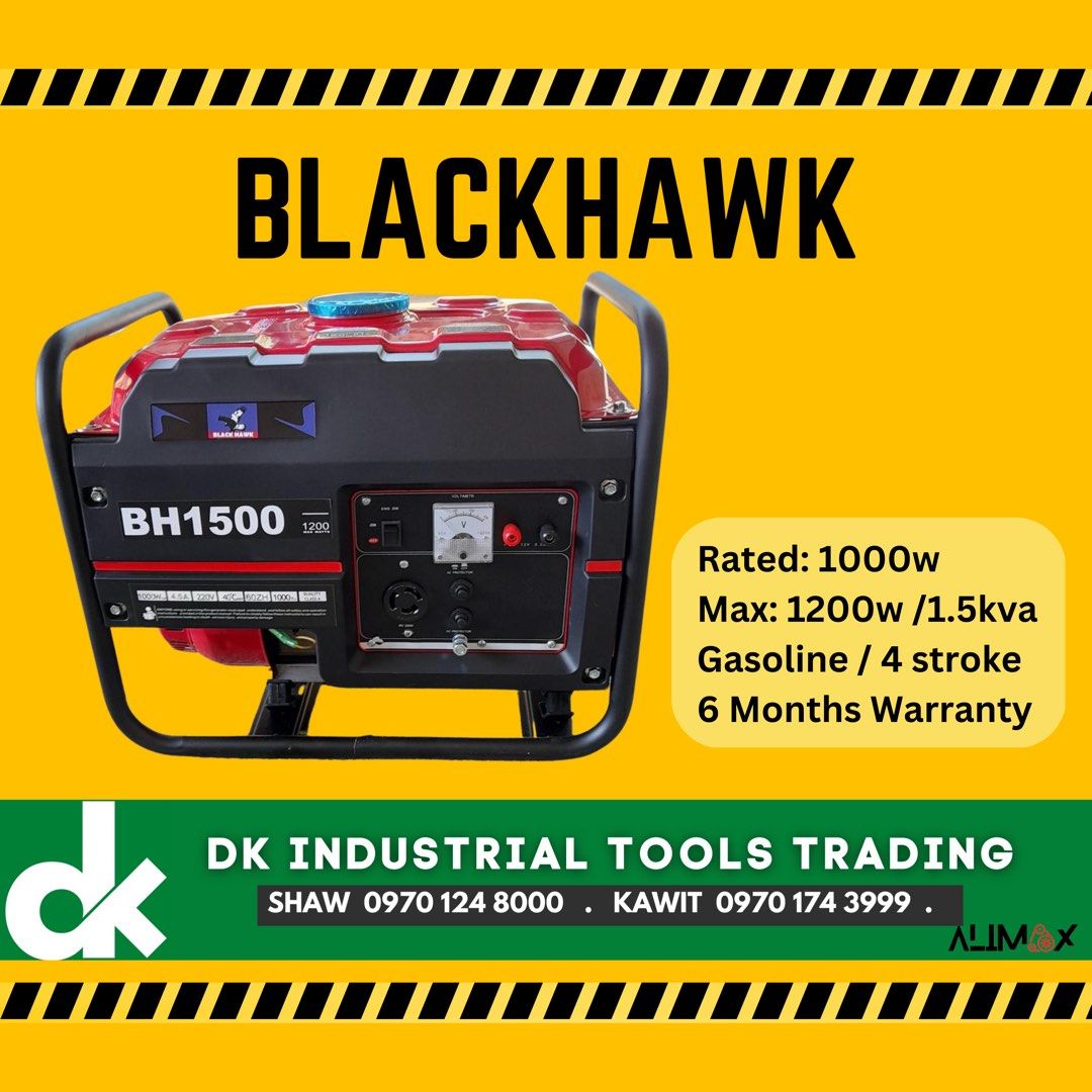 BlackHawk BH1500 Gasoline Generator, Commercial & Industrial ...