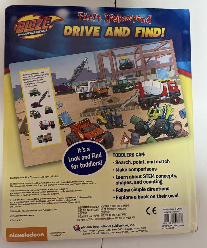 Blaze and the monster machines (look and find book) Big padded book ...