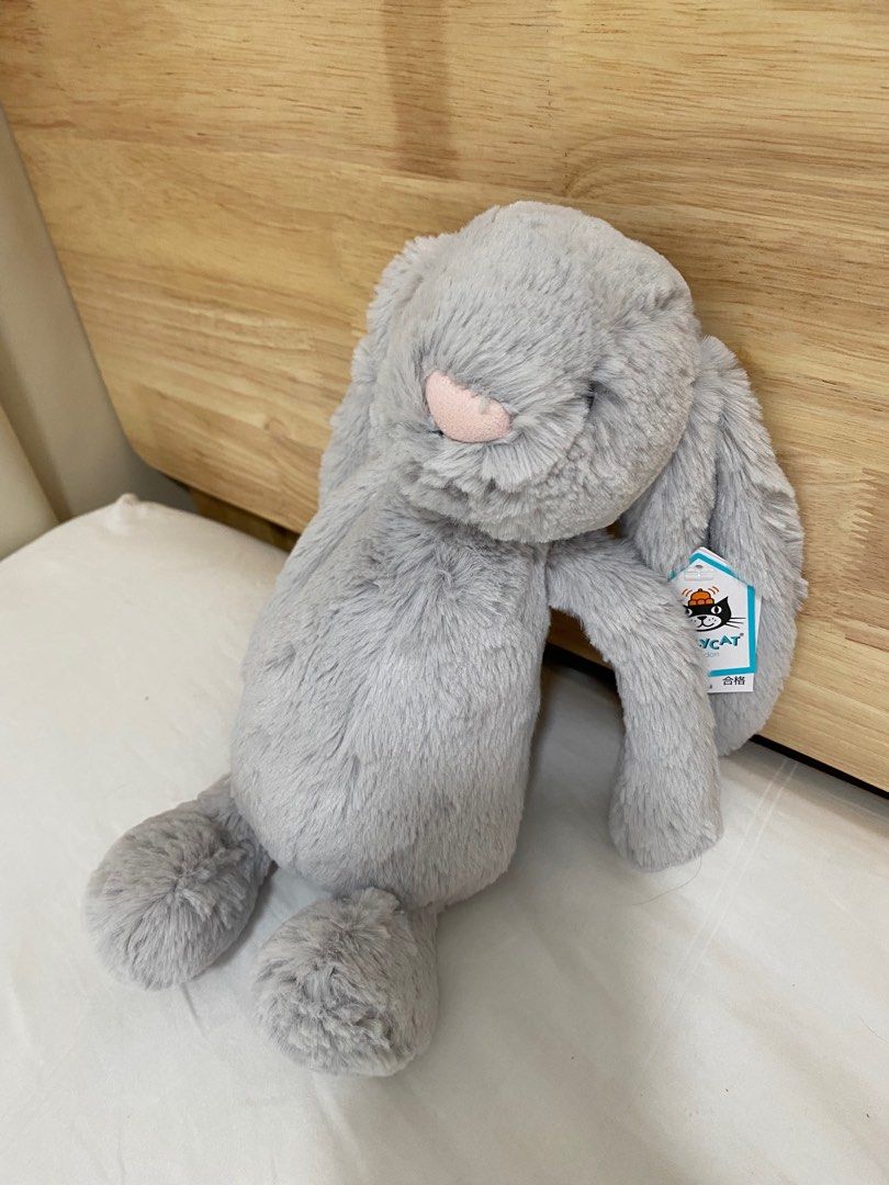 Brand new jellycat rabbit grey medium 31cm, Hobbies & Toys, Toys ...