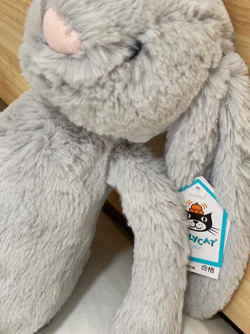 Brand new jellycat rabbit grey medium 31cm, Hobbies & Toys, Toys ...